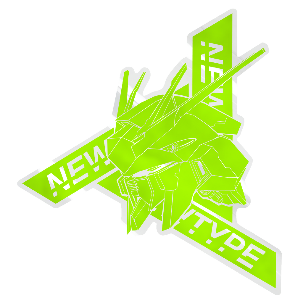 Neon Green Tri-Nu Vinyl Decal – newtypeofficial